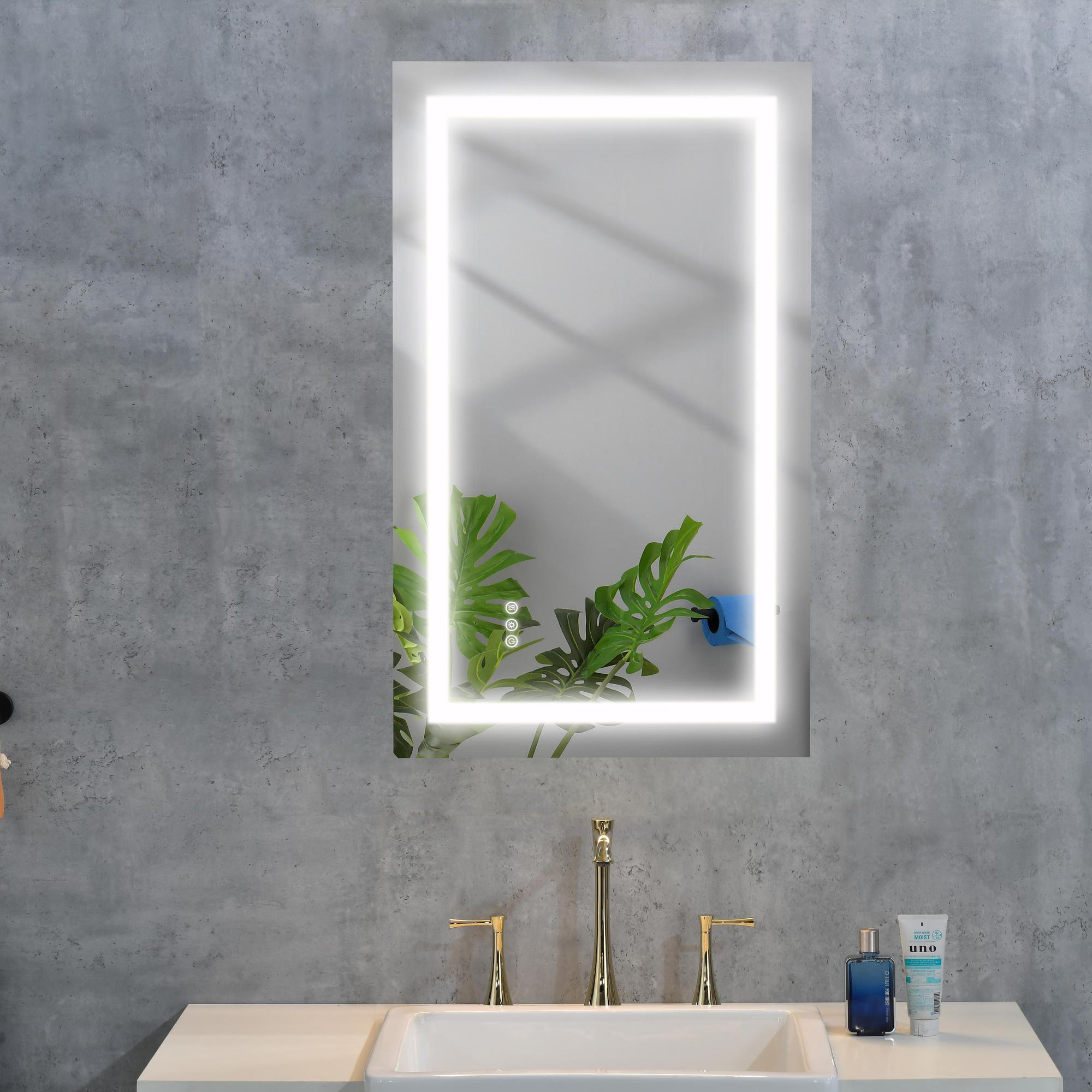 Ivy Bronx LED Bathroom Mirror 36 "x28 " with Front and Backlight, Large ...