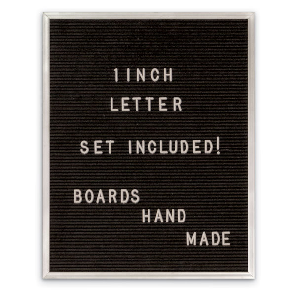 United Visual Products Wall Mounted Felt Mini - Up To 2' Framed Letter ...