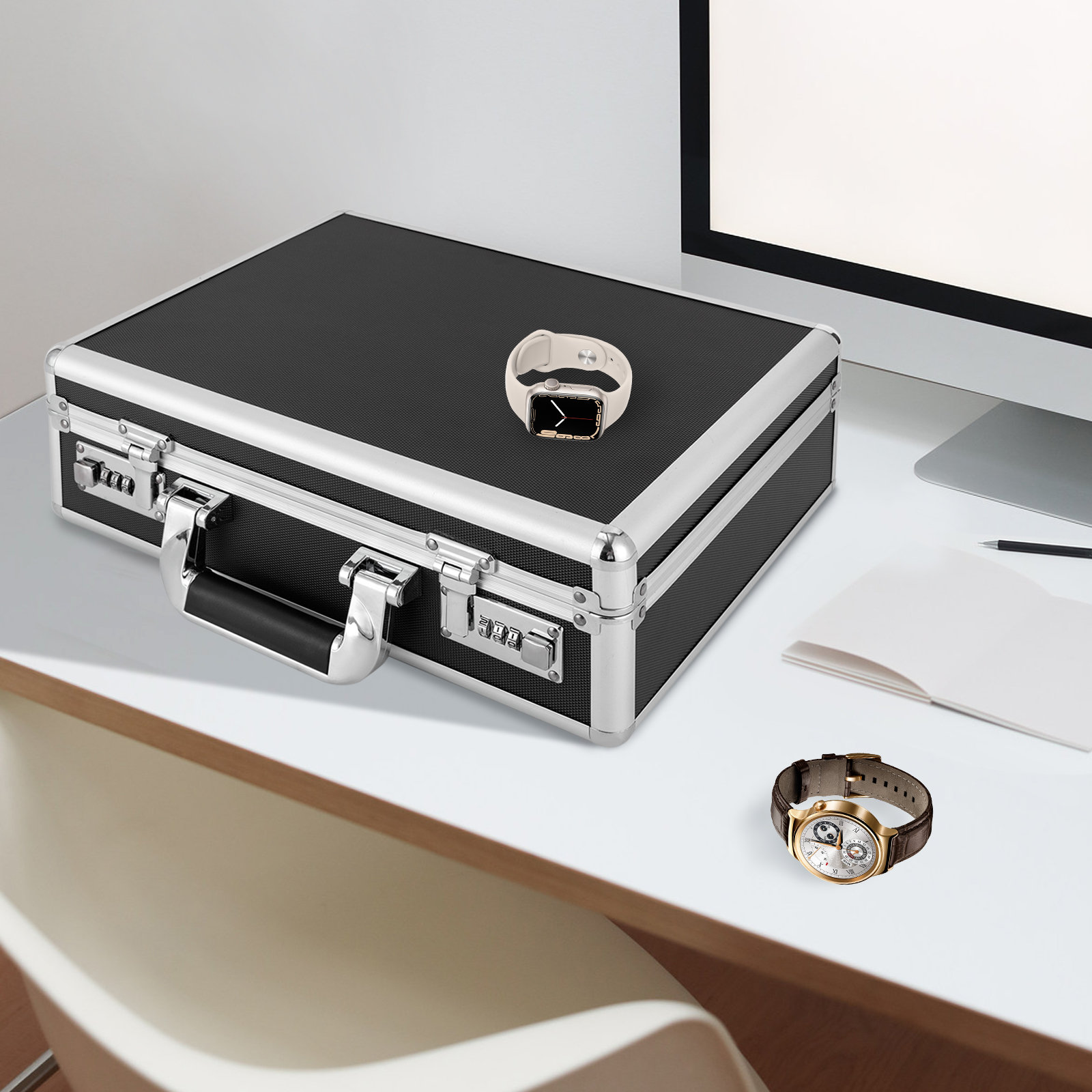 Rebrilliant 18-Grid Aluminum Alloy Watch Storage Box | Wayfair