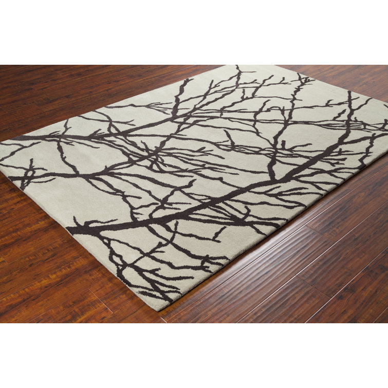Lark Manor Allie Performance Hand Tufted Wool Floral Indoor Rug | Wayfair