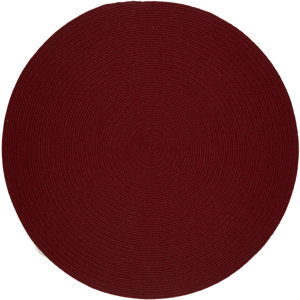 August Grove® Smyth Hand Braided Wool Blood Red Rug & Reviews | Wayfair
