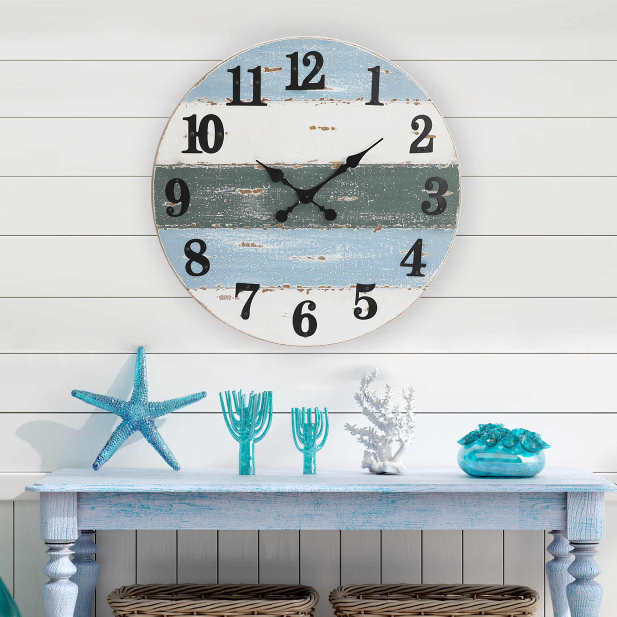 Highland Dunes Aloisa 24'' Wood Wall Clock & Reviews | Wayfair