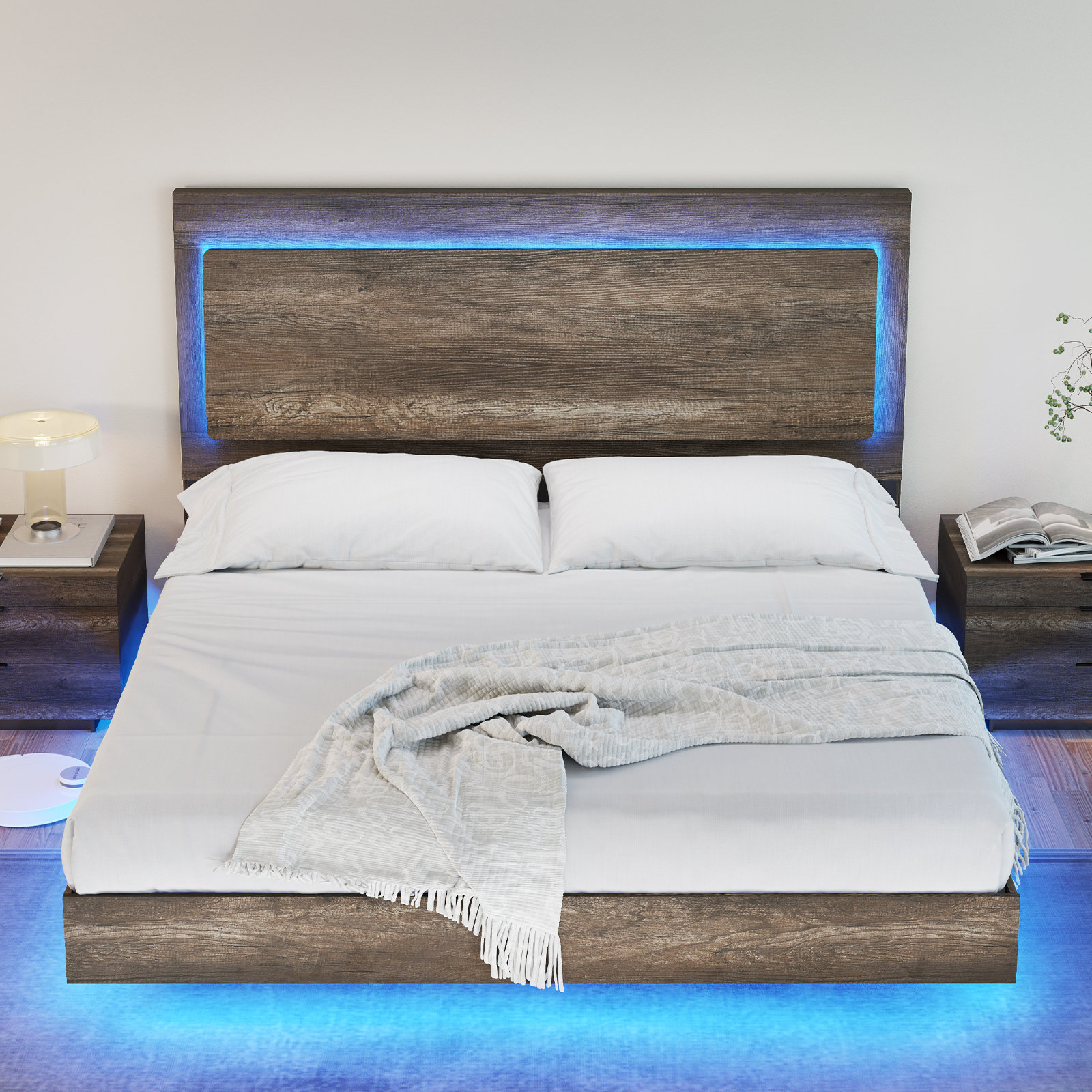 Trent Austin Design® Tryston Floating Bed with LED Light & Reviews ...