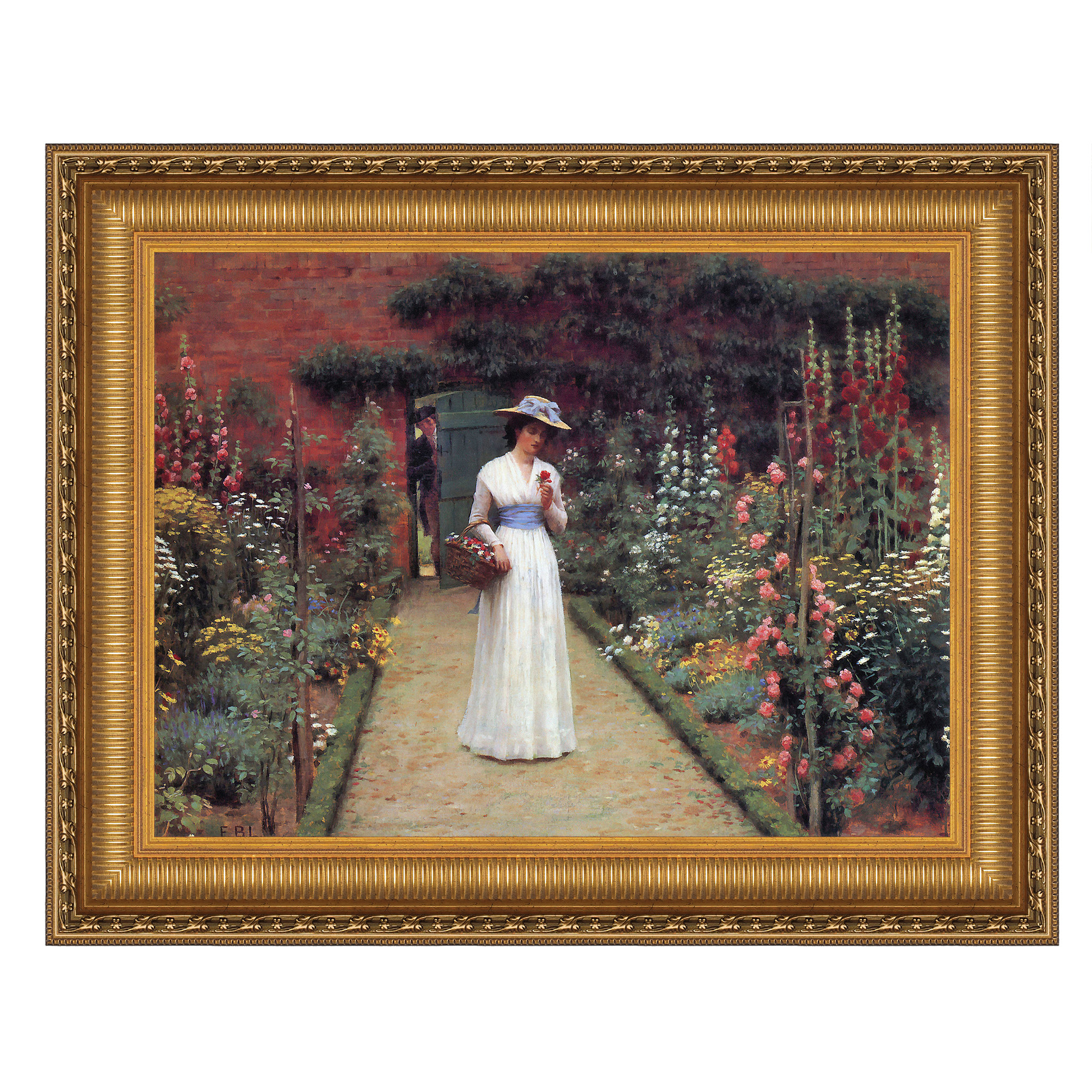 Design Toscano " Lady In A Garden " by Edmund Blair Leighton on ...