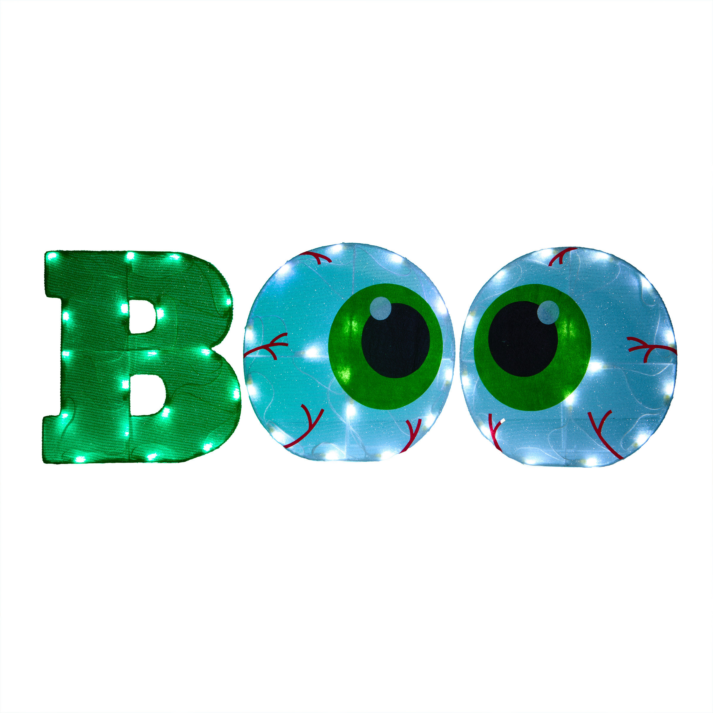 The Holiday Aisle® 44in. 2D Tinsel Fabric BOO Sign Decoration | Wayfair