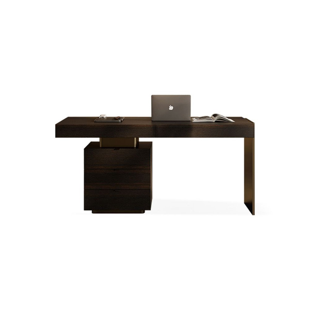 Hokku Designs Dark Walnut Rectangular Manufactured Wood with 2 drawers ...