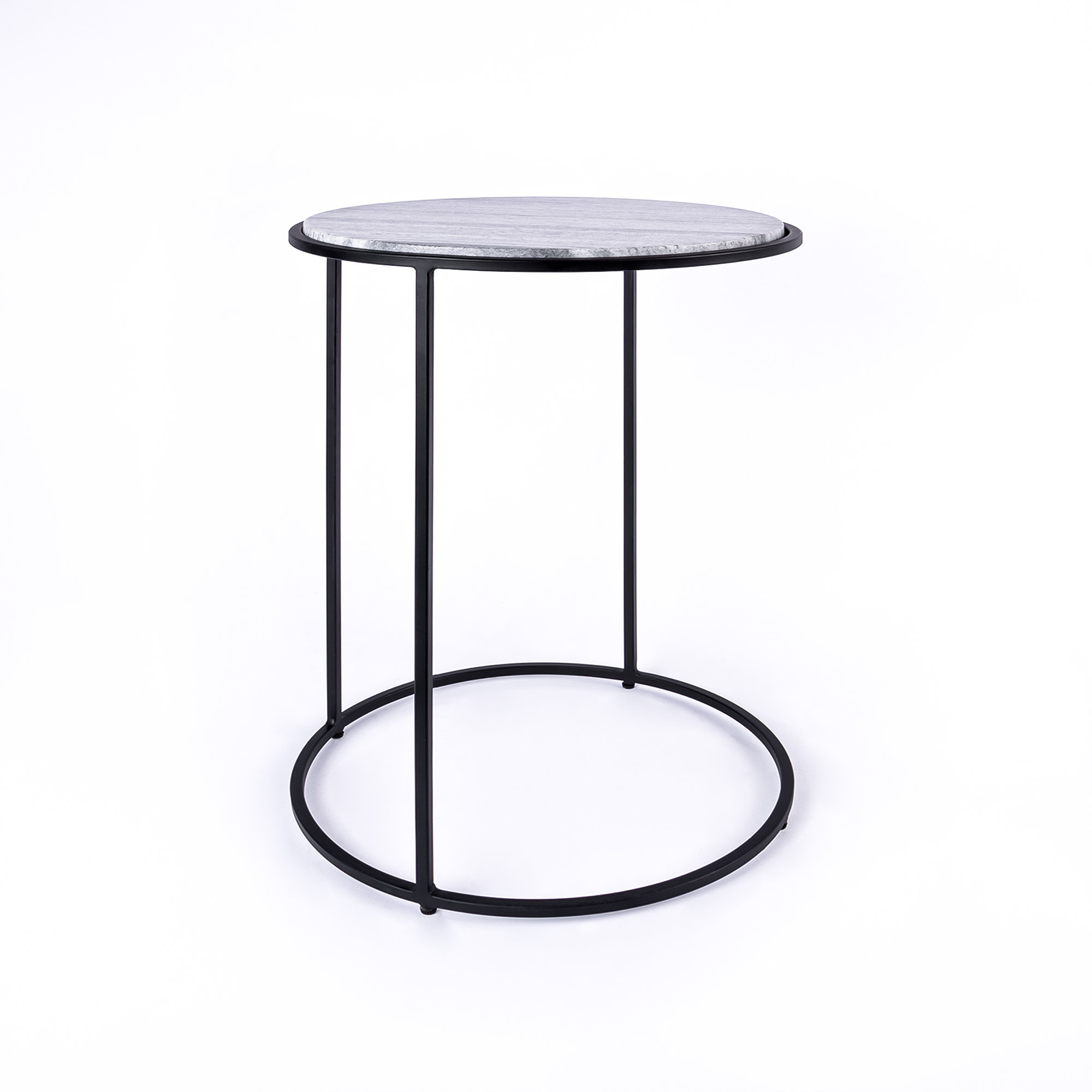 Ebern Designs Nikelle Marble Top End Table & Reviews | Wayfair
