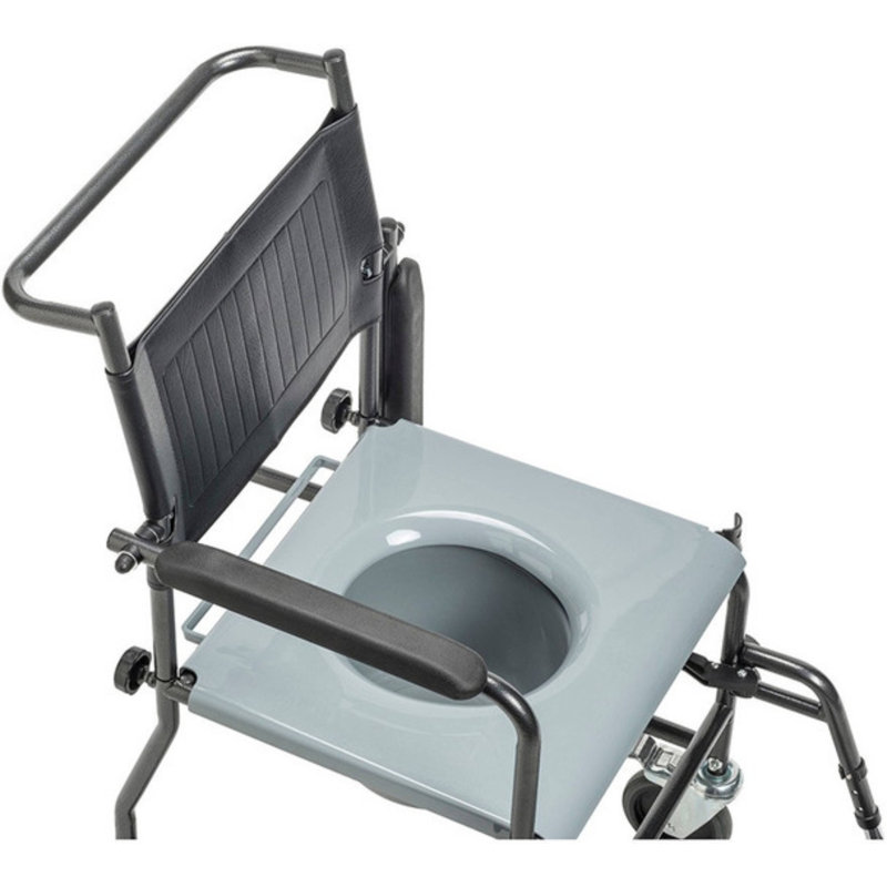 Drive Medical Upholstered Drop Arm Wheeled Commode | Wayfair