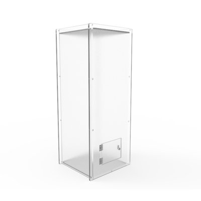 FixtureDisplays Donation Box, Clear Ghost Acrylic Floor Standing ...