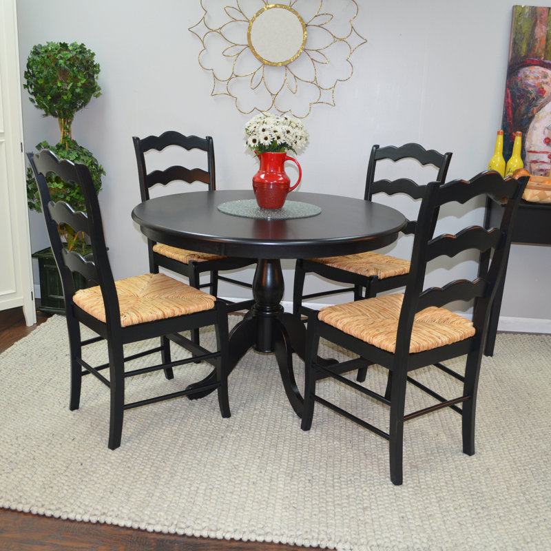 Andover Mills™ Rebekah Round Solid Wood Base Dining Table & Reviews ...