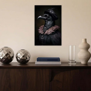 Astoria Grand Vintage Black Raven Wall Art Renaissance Crow Canvas ...