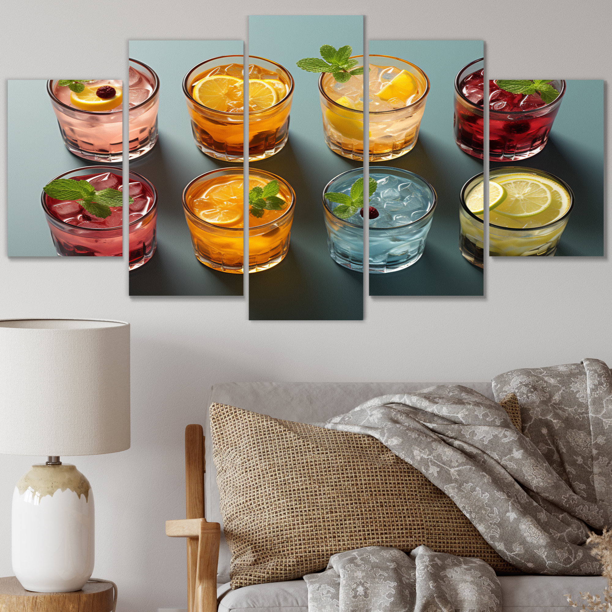 Latitude Run® Colorful Cocktail Drinks IV - Food & Beverage Metal Wall ...
