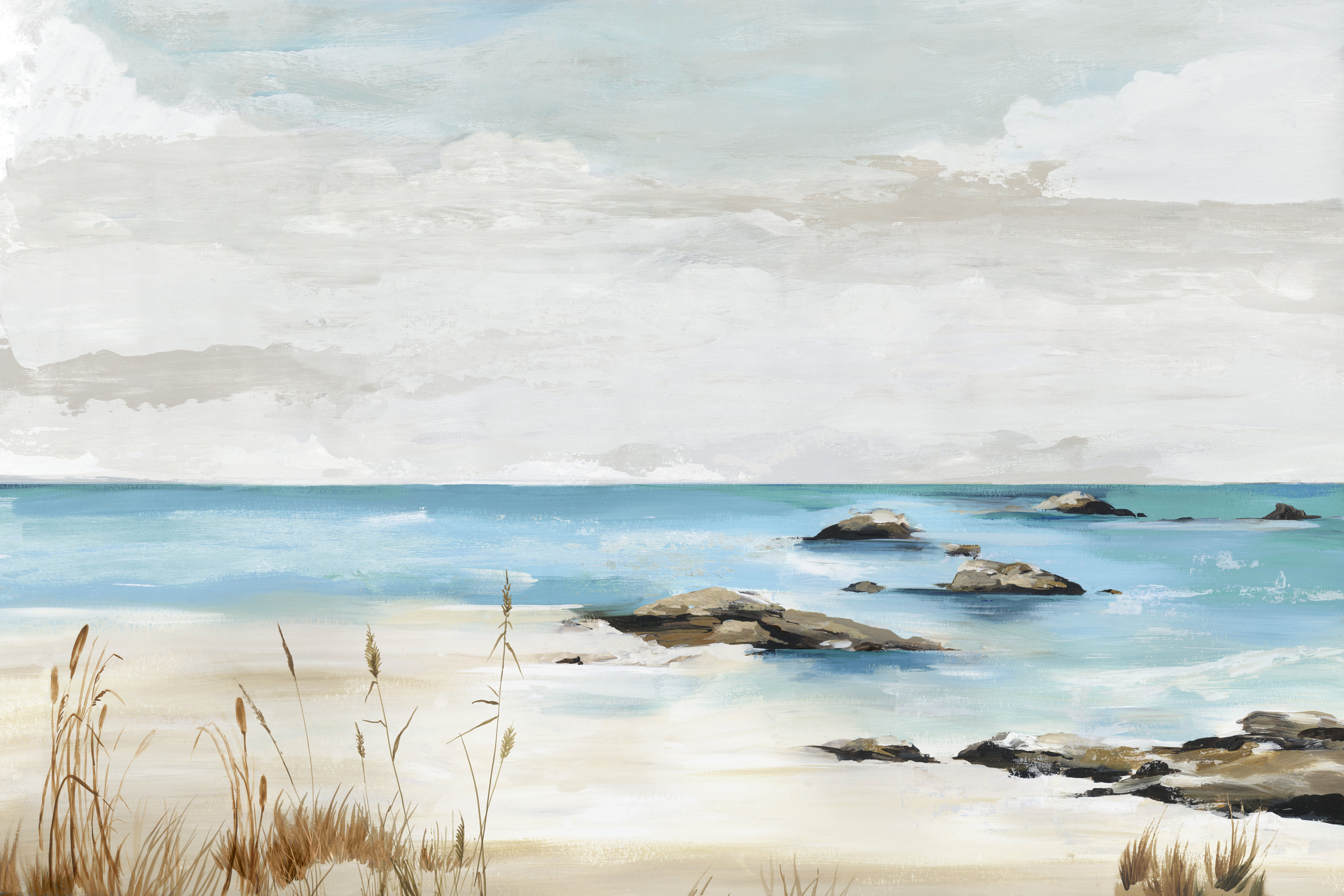 Highland Dunes Still Beach On Canvas by Allison Pearce Print | Wayfair