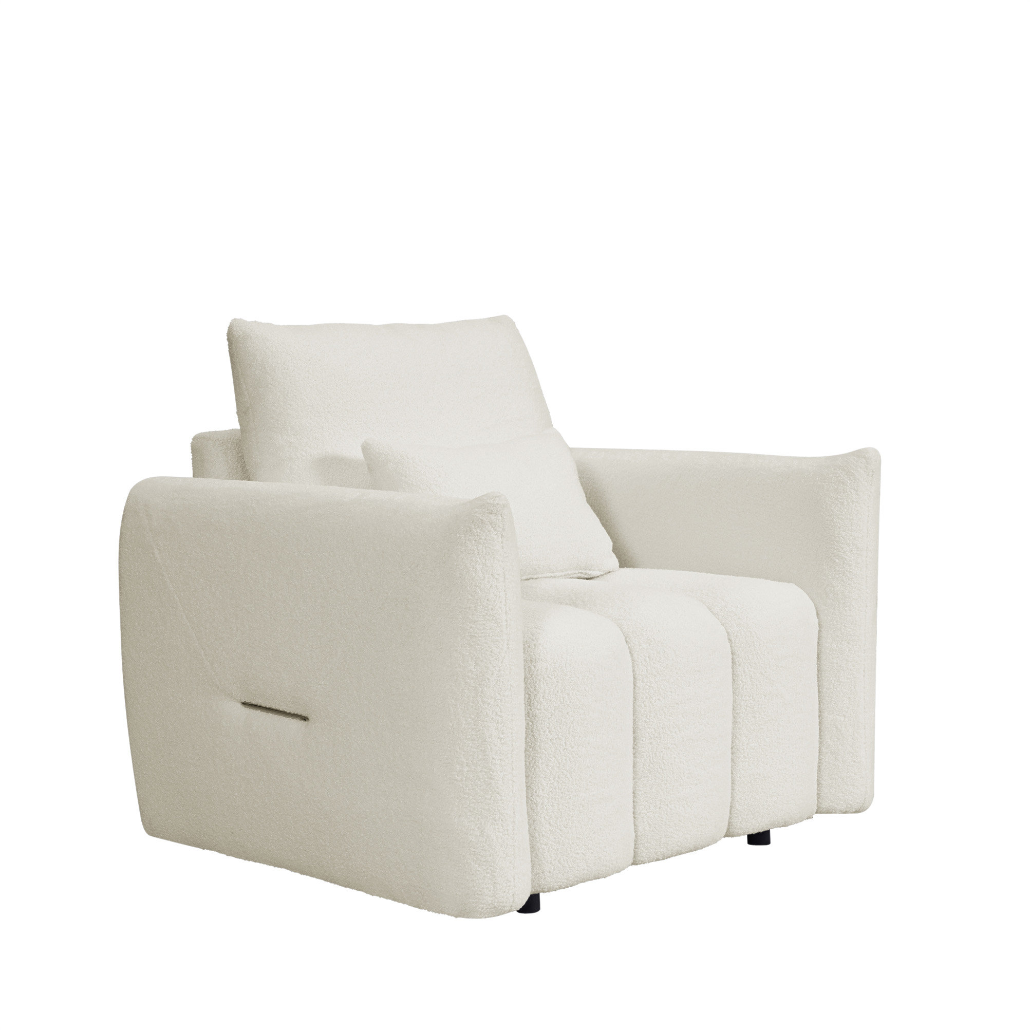 Ebern Designs Comfortable Teddy Fabric Sofa For Various Spaces, Stylish ...