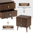 Corrigan Studio Bagan 2 - Drawer Solid Wood Nightstand in Walnut ...