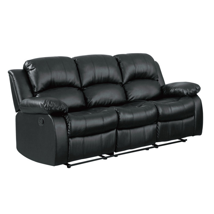 Wade Logan® Mccubbin 83'' Vegan Leather Reclining Sofa & Reviews | Wayfair