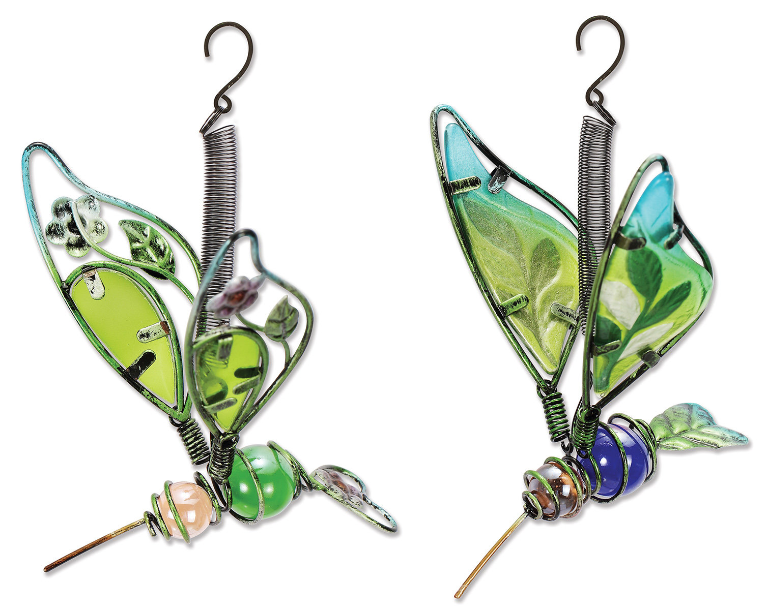 The Holiday Aisle® 2 Piece Olveston Hummingbird Bouncy Figurine Set ...