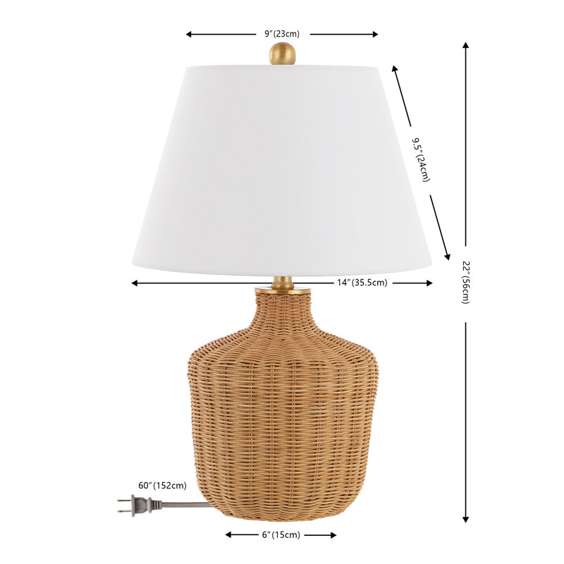 Birch Lane™ Nabila Rattan Table Lamp & Reviews | Wayfair
