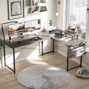 Gray L-Shaped Desks You'll Love | Wayfair