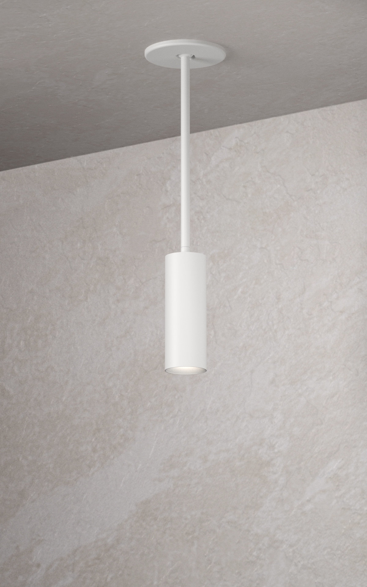 CSL Pendant Downlight 2” Round,20W,3000K 90CRI,50°, Semi Gloss White ...