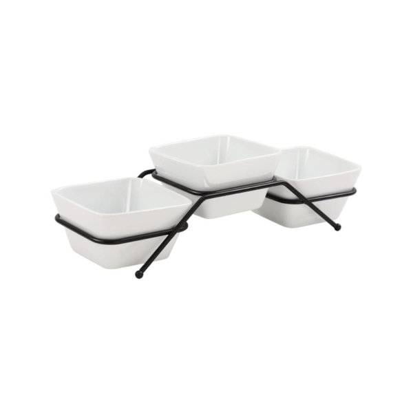 Latitude Run® Haslom Ceramic / Porcelain Chips And Dip Platter | Wayfair