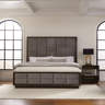 Hokku Designs Devdhari Tufted Upholstered Platform Bed in Smoked ...