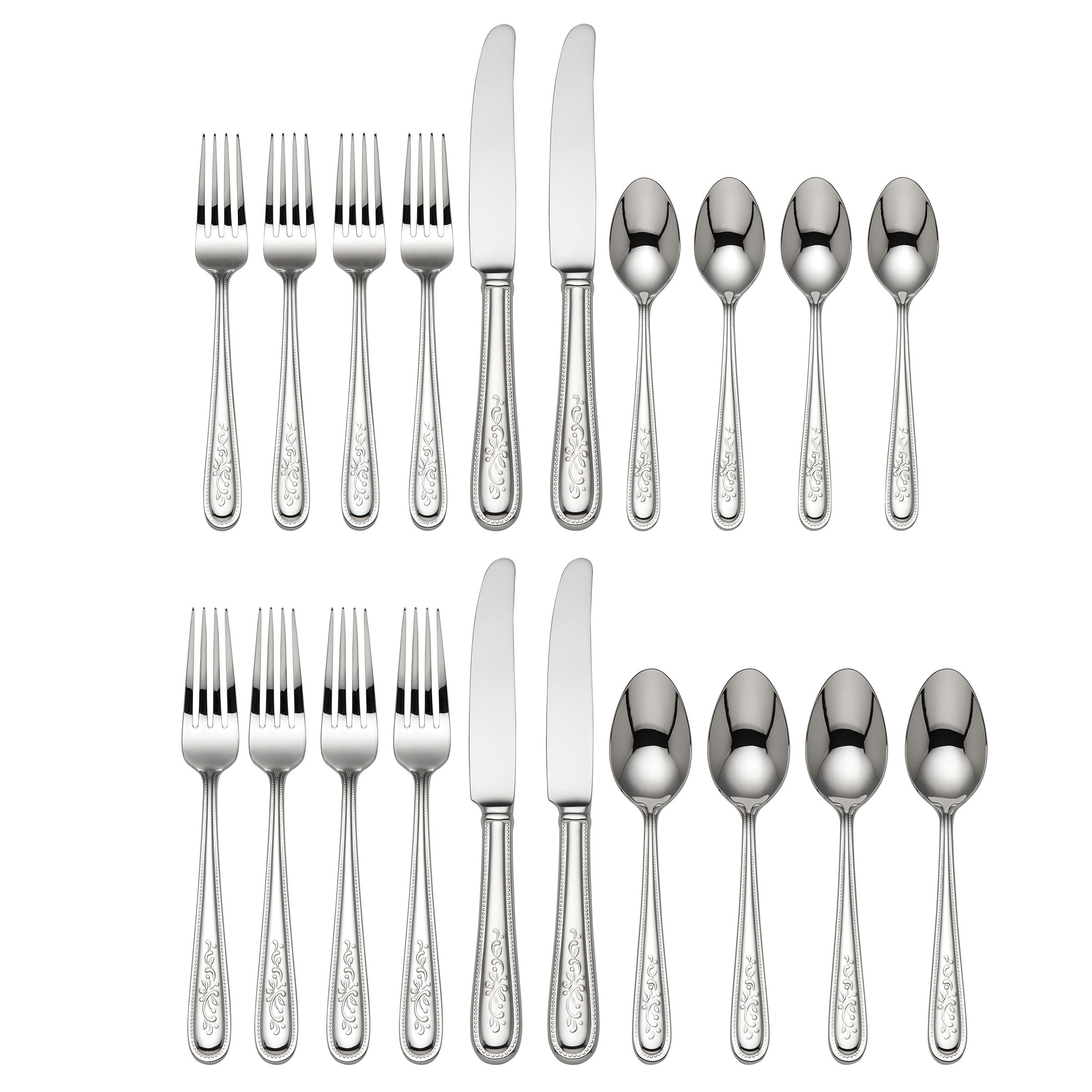 Lenox Opal Innocence 20 Piece 18/10 Stainless Steel Flatware Set & Reviews - Wayfair Canada