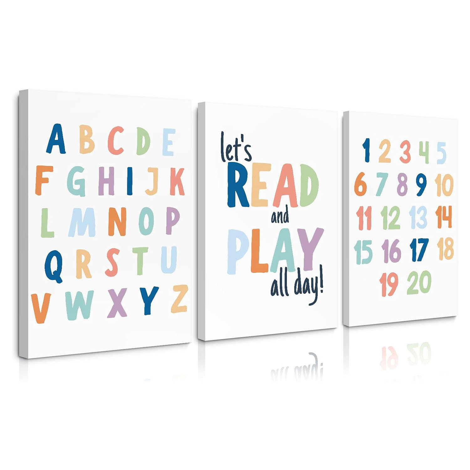 Latitude Run® Kids Playroom Wall Art Decor Alphabet Poster Play Room ...
