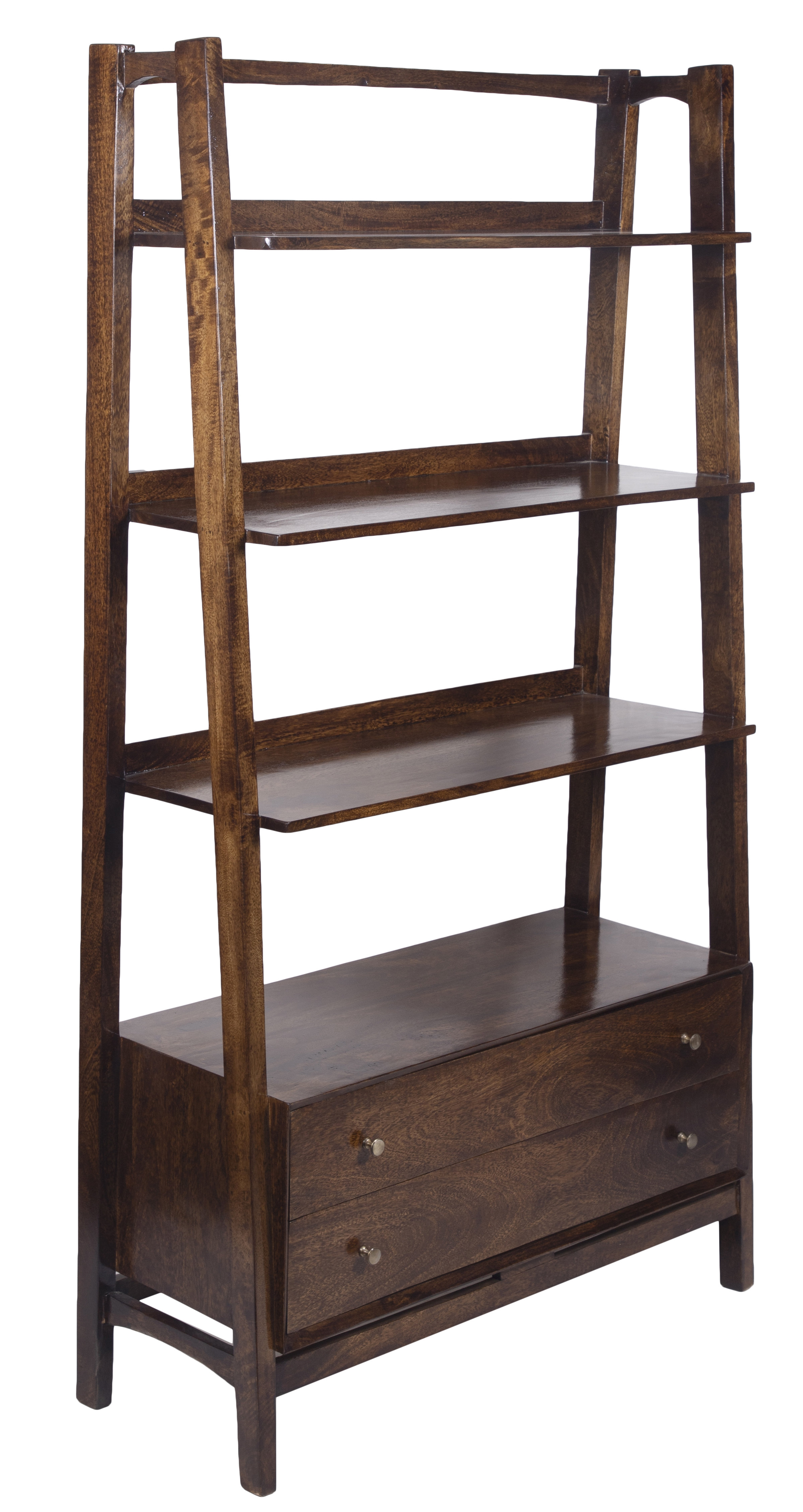 Loon Peak Ethayn 70" H x 38" W Solid Wood Ladder Bookcase | Wayfair