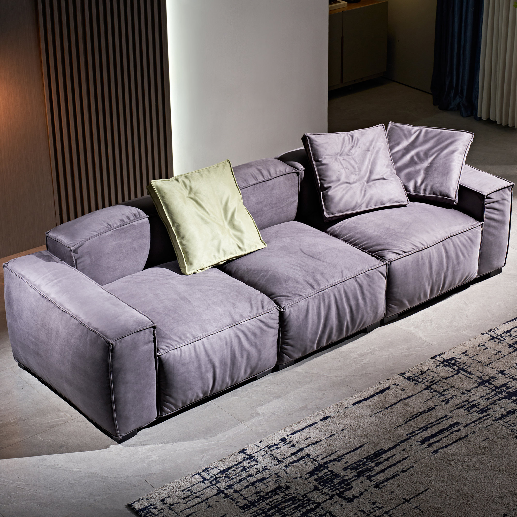 Hokku Designs Modern Fabric Sofa Upholstered Sofa | Wayfair