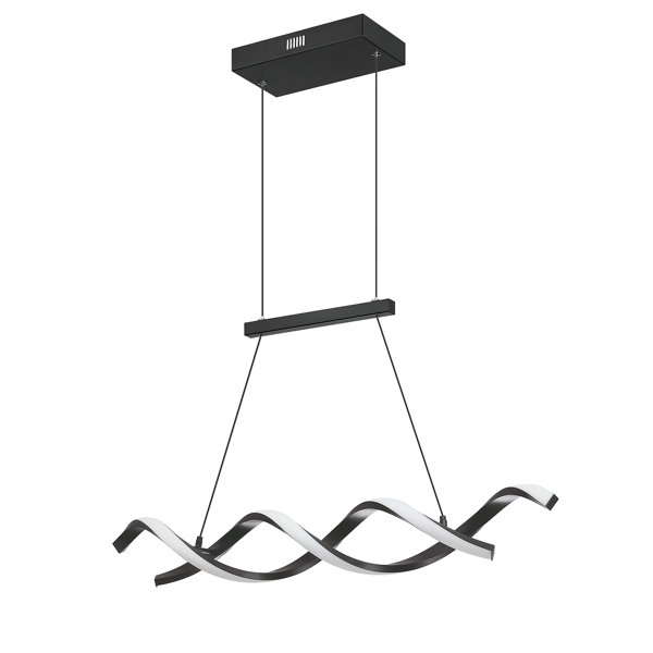 Brayden Studio® TWIST Dual Helix LED Pendant Light - Dimmable, Black ...
