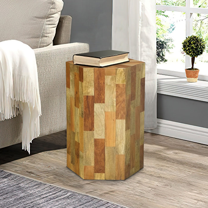 Foundry Select Solid Wood Block End Table | Wayfair