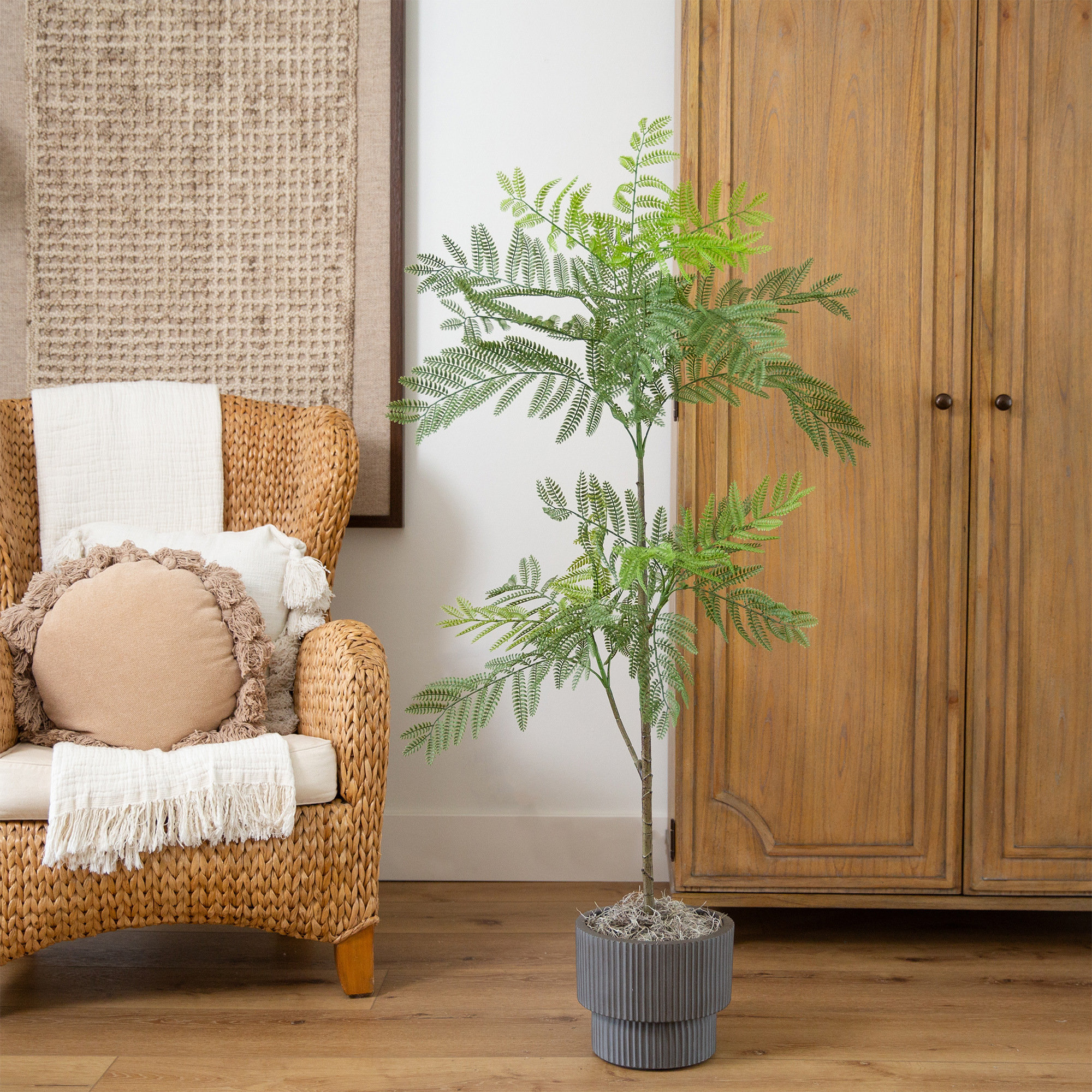 Primrue Artificial Minimalist Jacaranda Tree | Wayfair