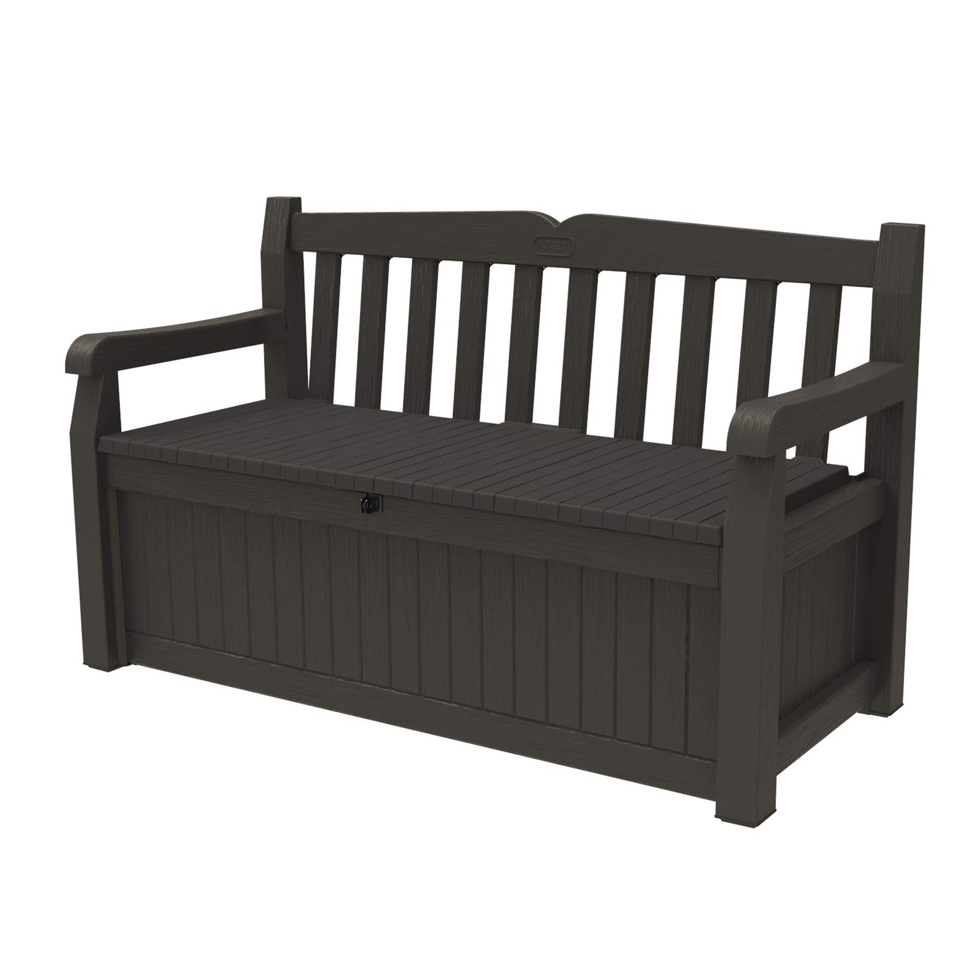 Keter 70 Gallon Durable Resin Outdoor Bench Storage and Organization ...