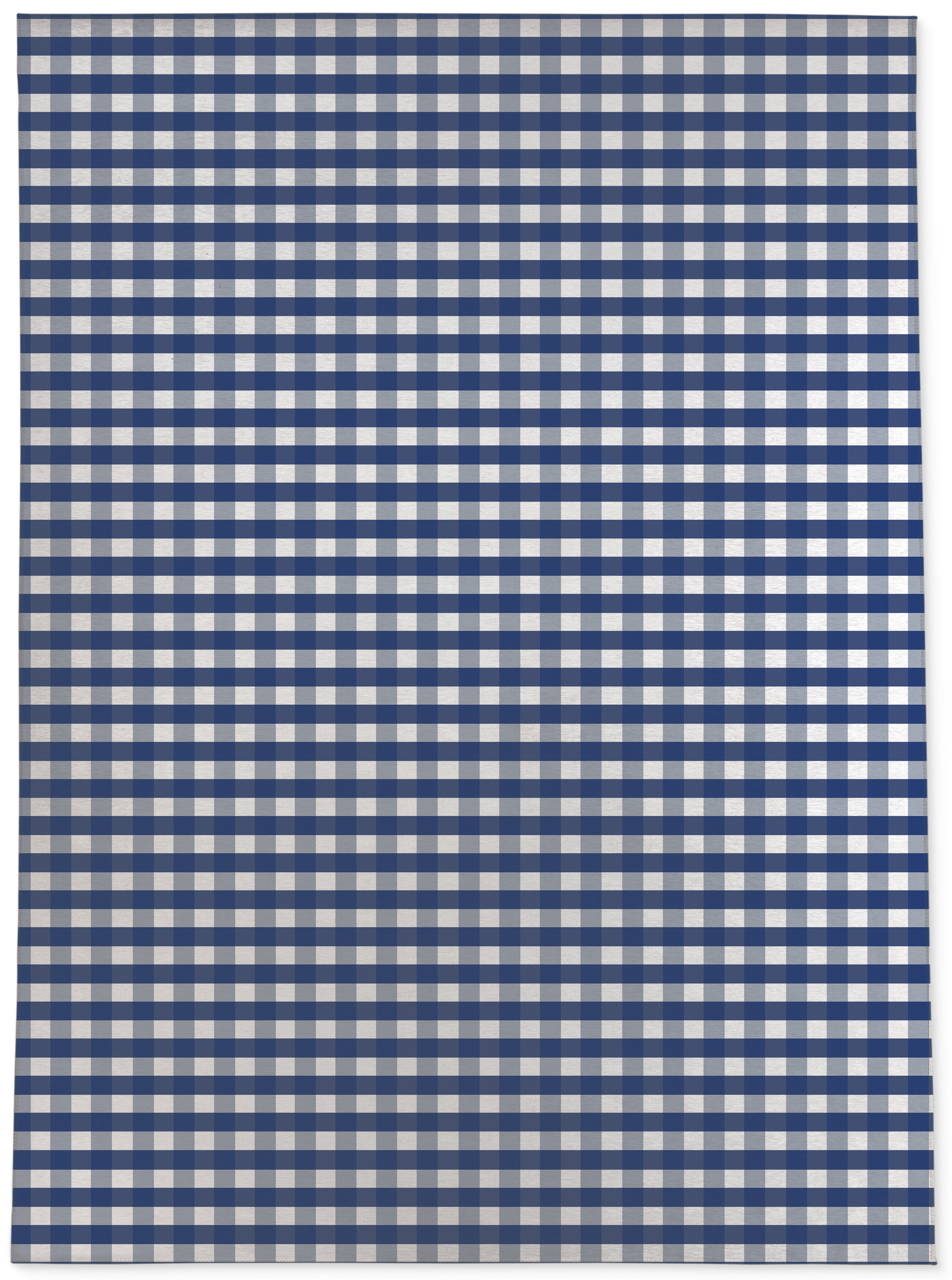 Gracie Oaks Mayme Gingham Blue Indoor / Outdoor Area Rug | Wayfair