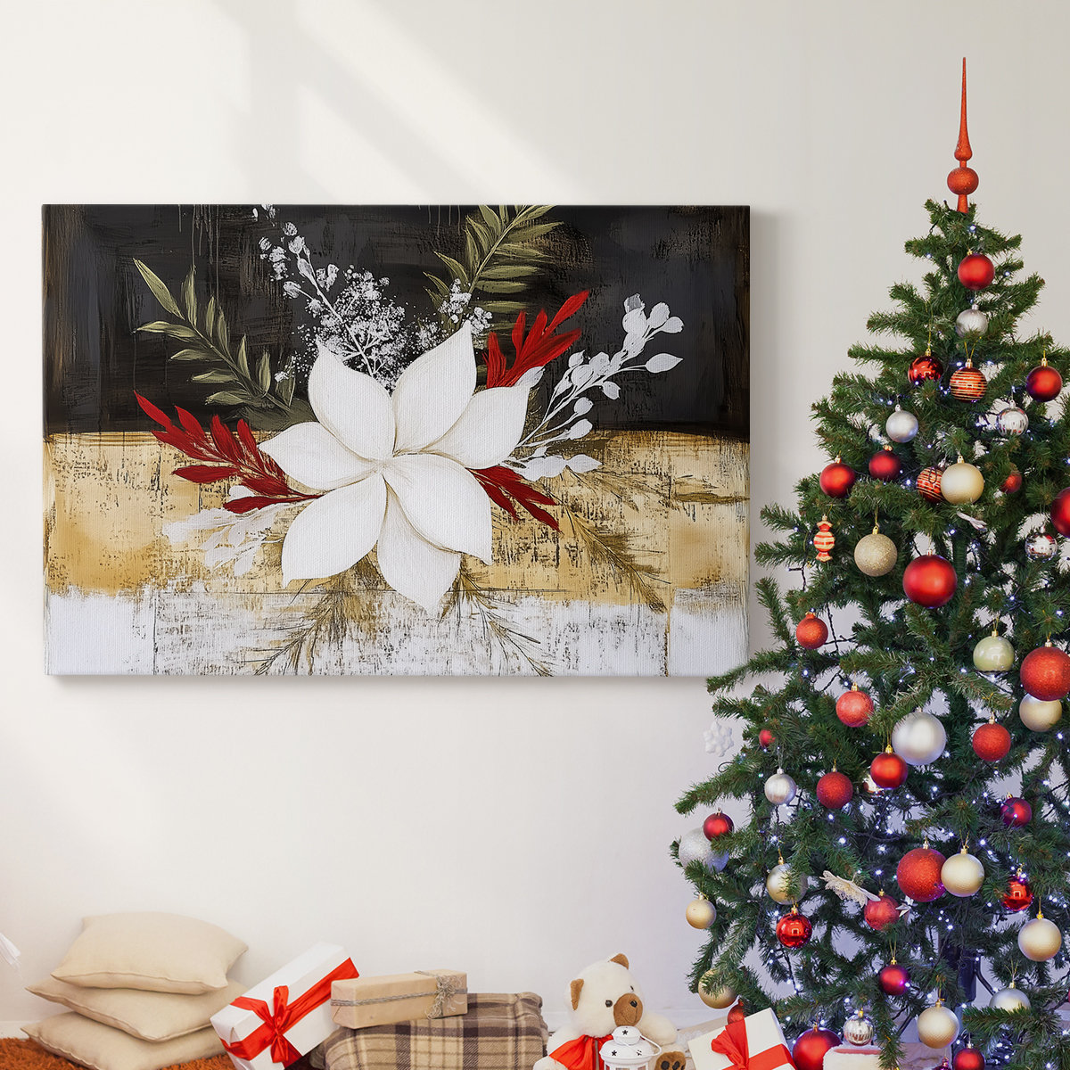 The Holiday Aisle® Christmas Holiday Arts - Gallery Wrapped Canvas ...