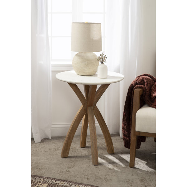 Corrigan Studio® Round Solid Wood End Table & Reviews | Wayfair