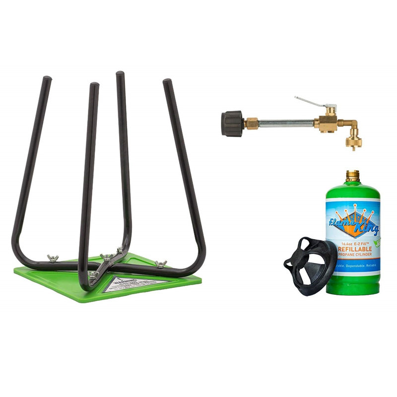 Flame King Eco Friendly Refillable 3 1lb Propane Tanks + Refill Kit ...