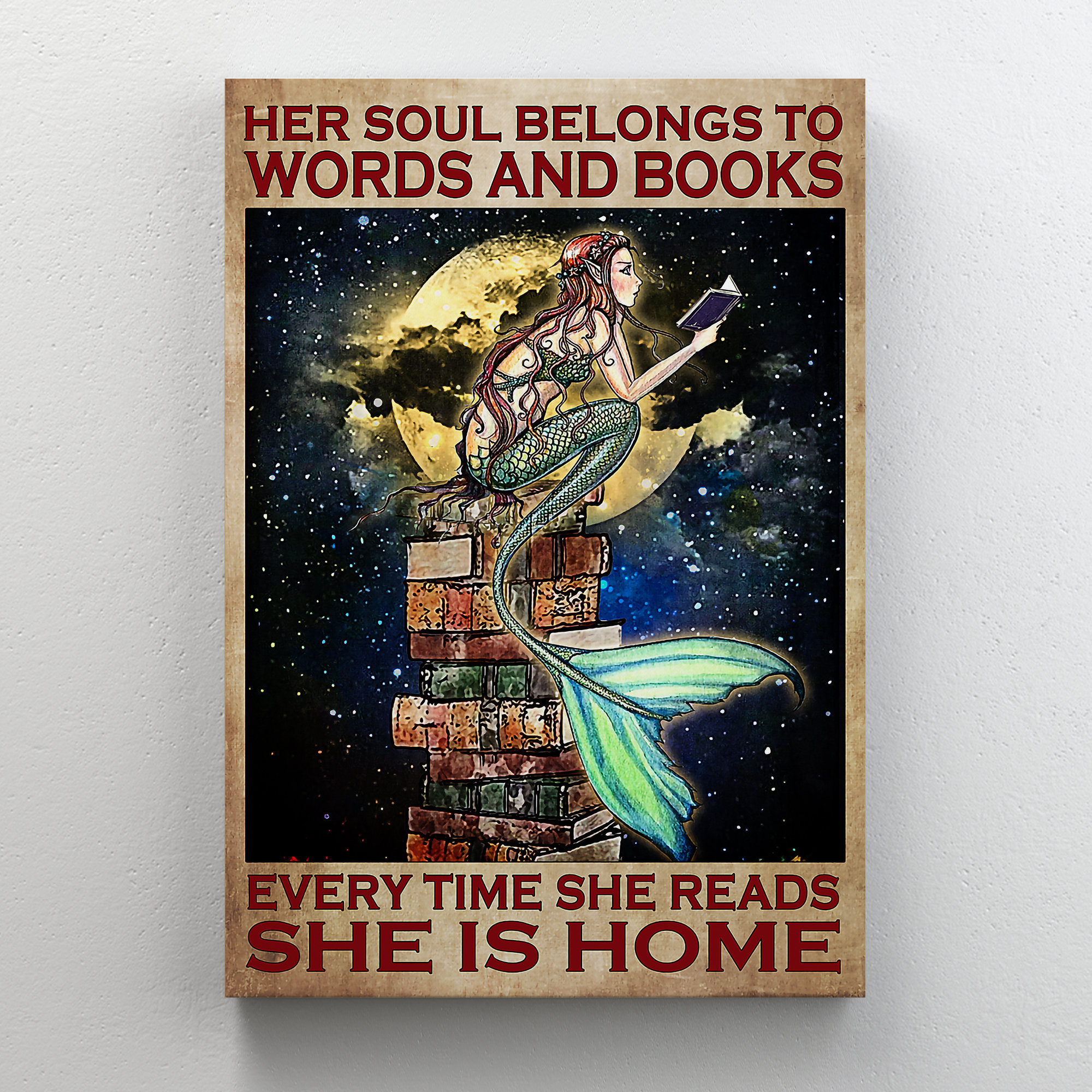 Trinx Mermaid Reading Books - Her Soul Belongs To Words And Books ...