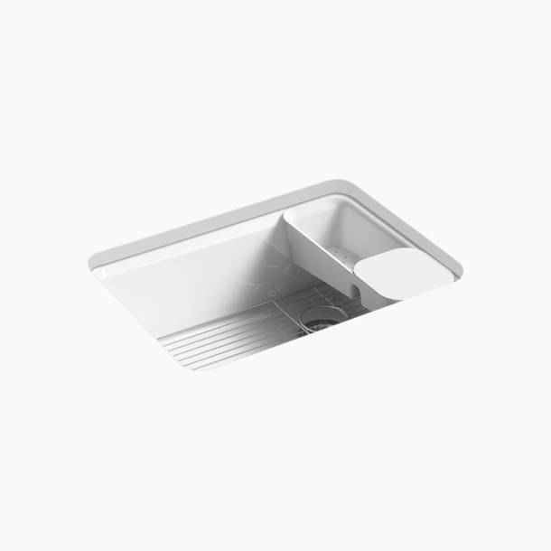 Kohler Riverby® 25" x 22" x 9.526" Undermount Kitchen Sink & Reviews ...