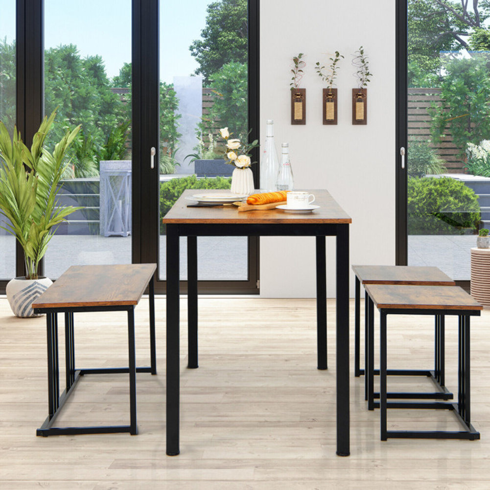 17 Stories 17 Storeys 4-piece Dining Table Set Industrial Kitchen Table ...