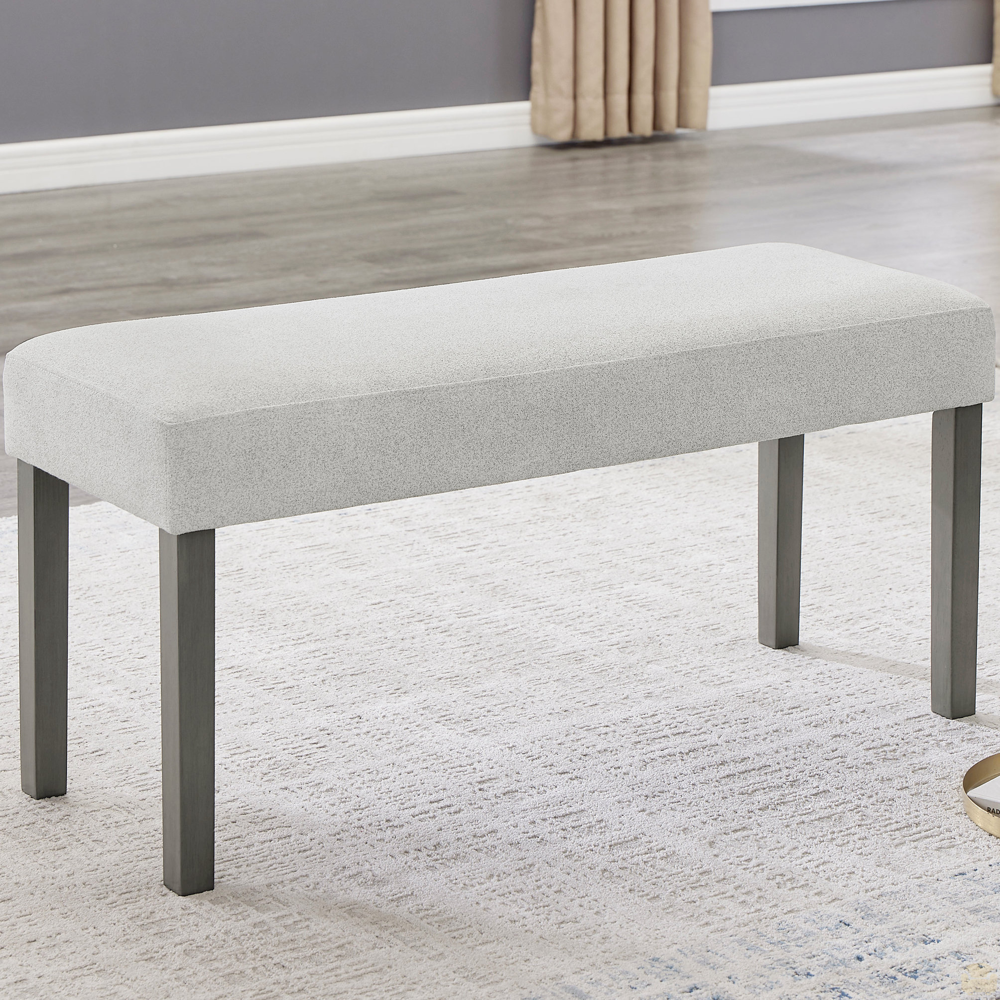 Latitude Run® Fabric Upholstered 40" Bench With Wood Frame | Wayfair