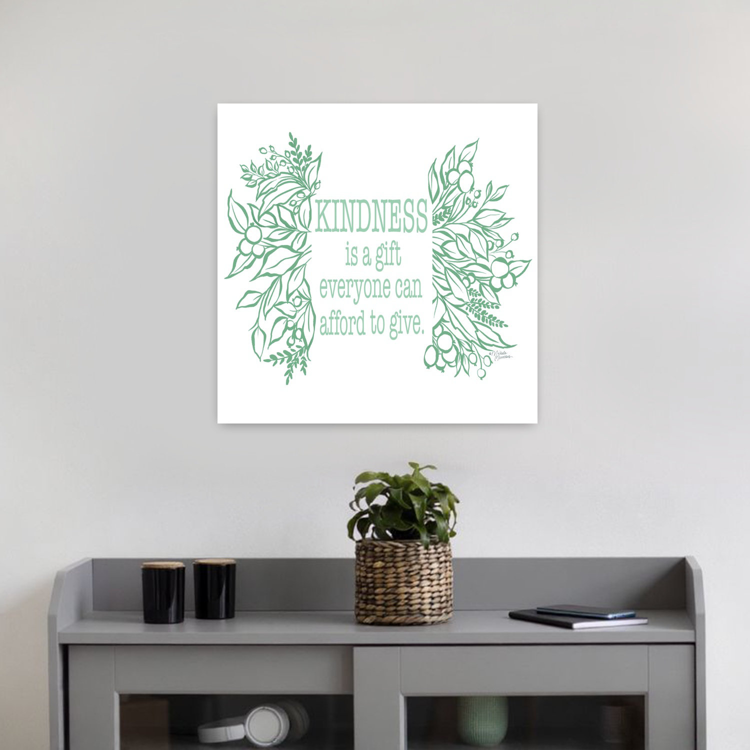 Latitude Run® Kindness Is A Gift Abstract Contemporary Spring Art | Wayfair