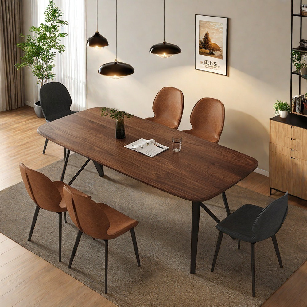 A Zoetic Home Thickened rectangular family dining table set | Wayfair