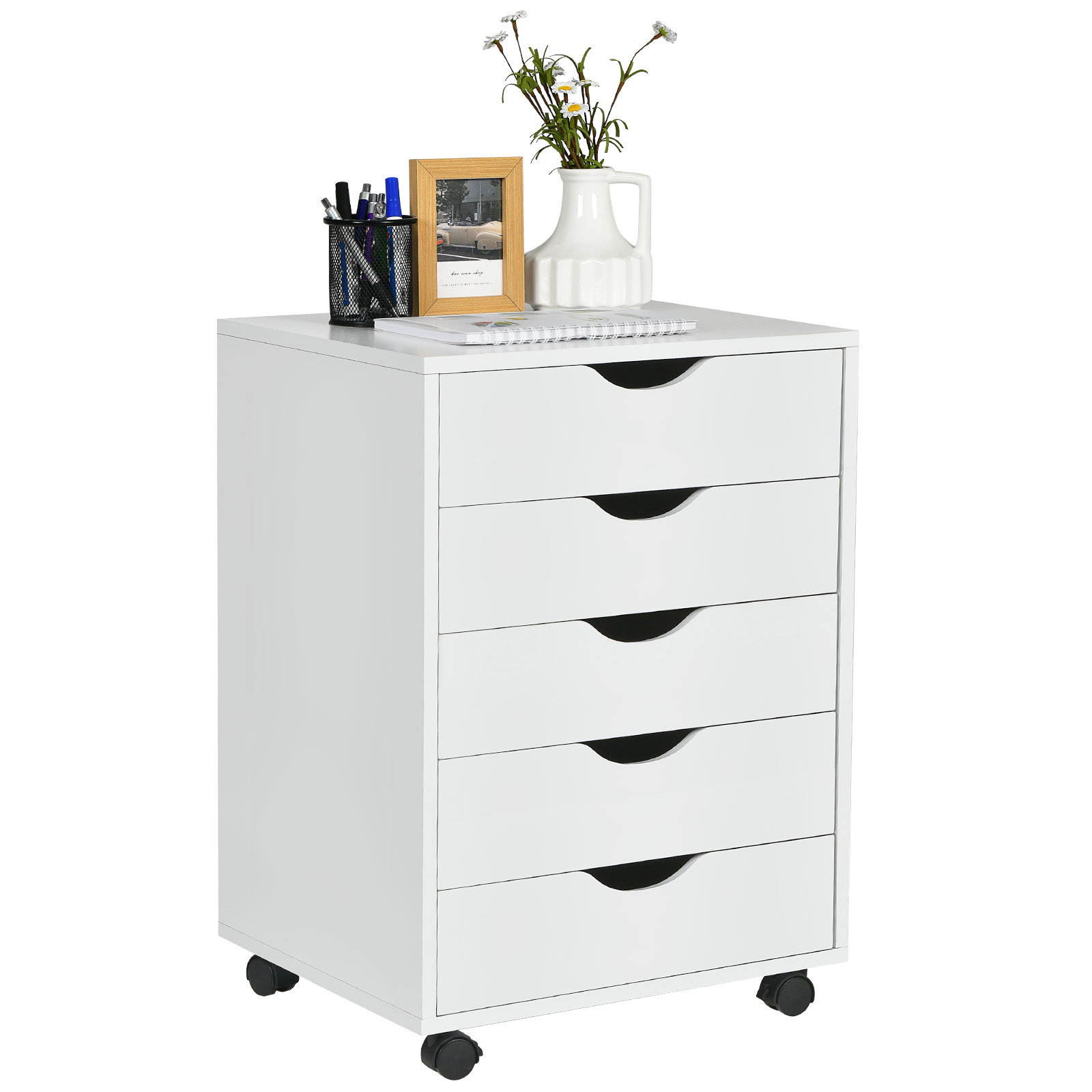 Ebern Designs 18.7'' Wide 5 -Drawer Mobile File Cabinet & Reviews ...
