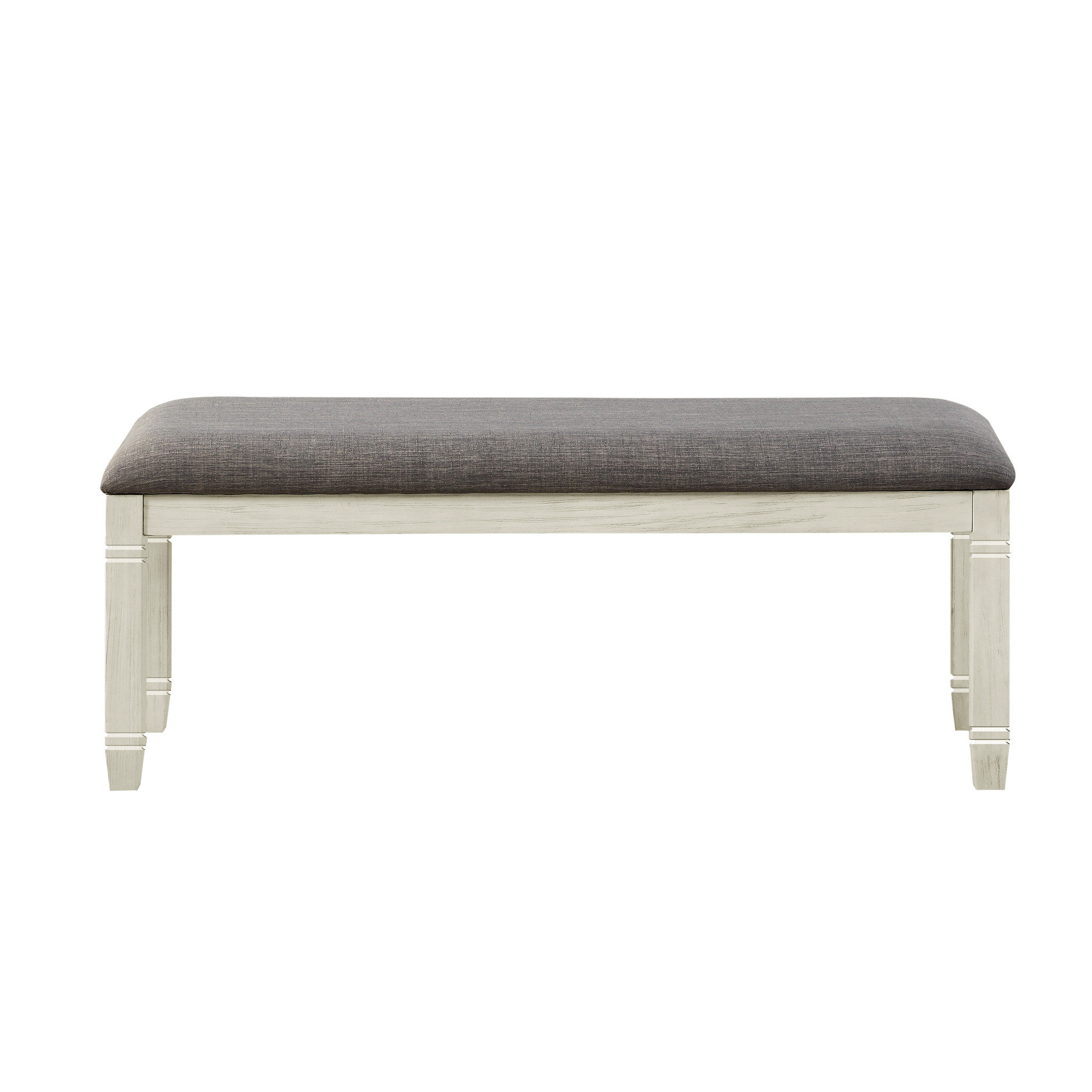 Red Barrel Studio® 48-Inch Antique White Kitchen Bench With Upholstered ...