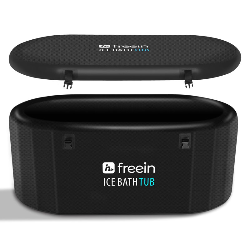 Freein Black Polyvinyl Chloride (PVC) Insulated Ice Bath with Lid | Wayfair