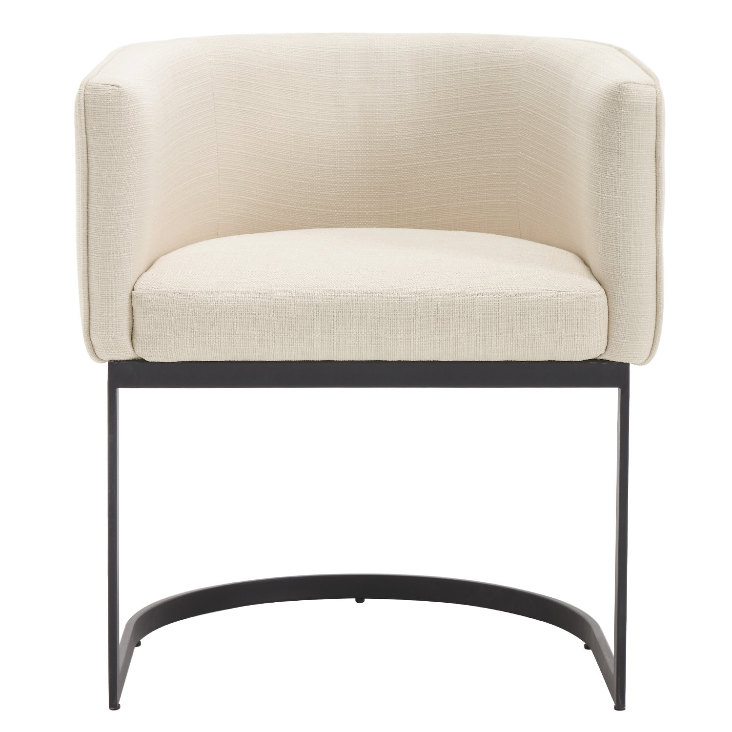 Everly Quinn Modern Barrel Dining Chair With Backrest And Armrests Side ...