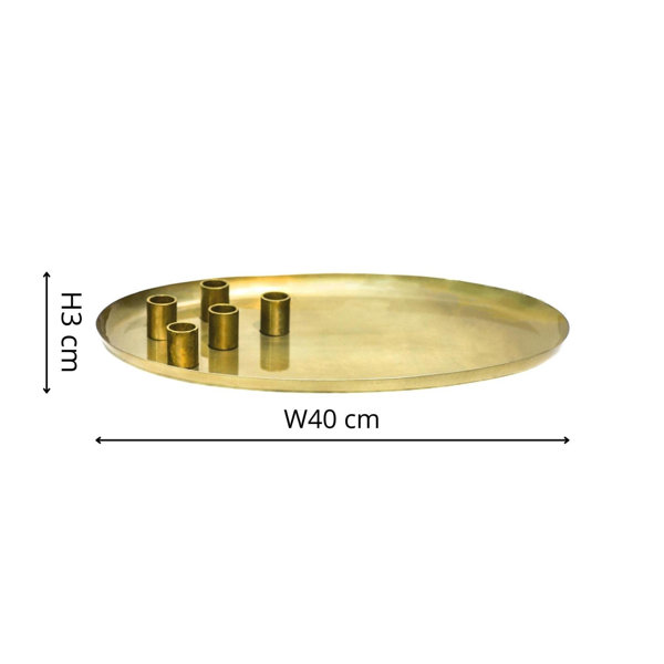 Fairmont Park Champagne Gold Oval Centrepiece Metal With Magnetic ...