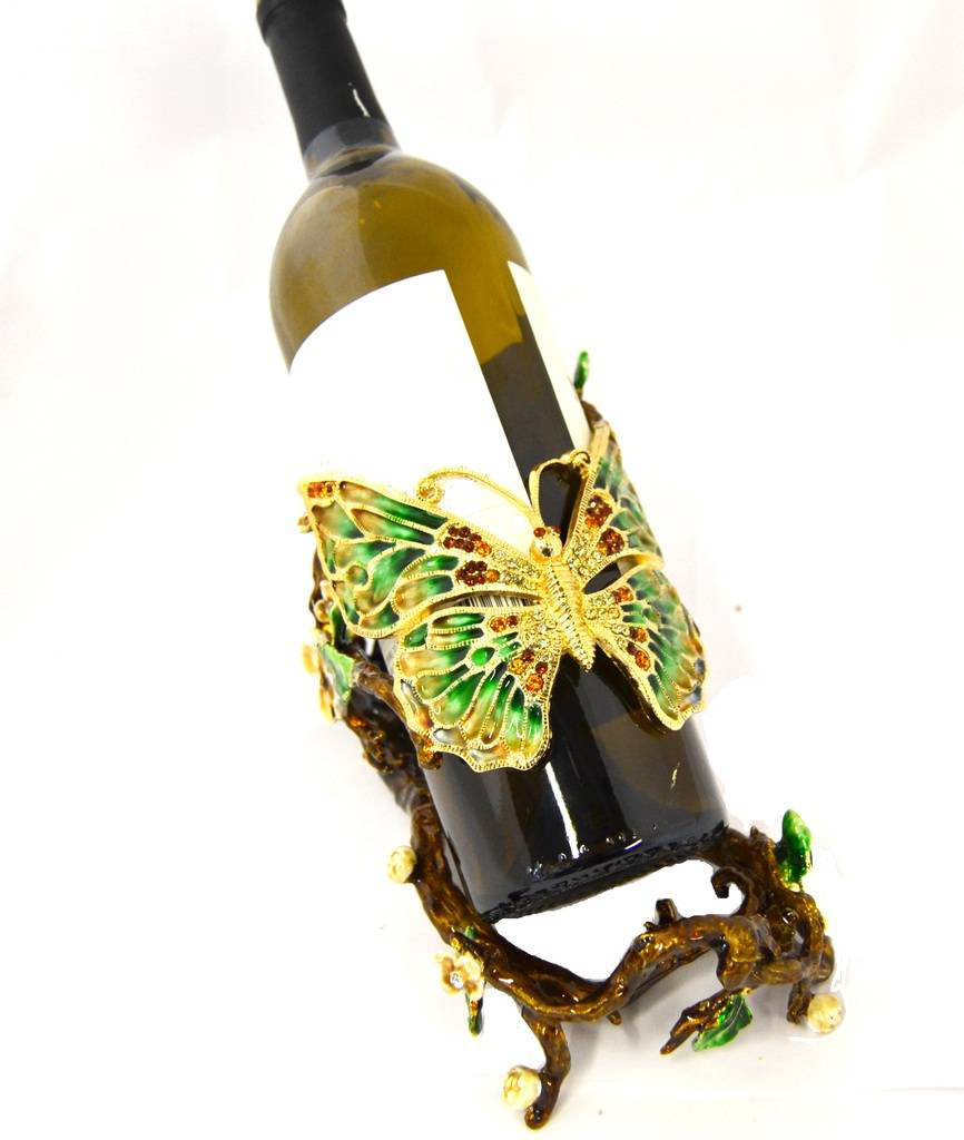 Astoria Grand Eastridge Butterfly 1 Bottle Tabletop Wine Bottle Rack ...
